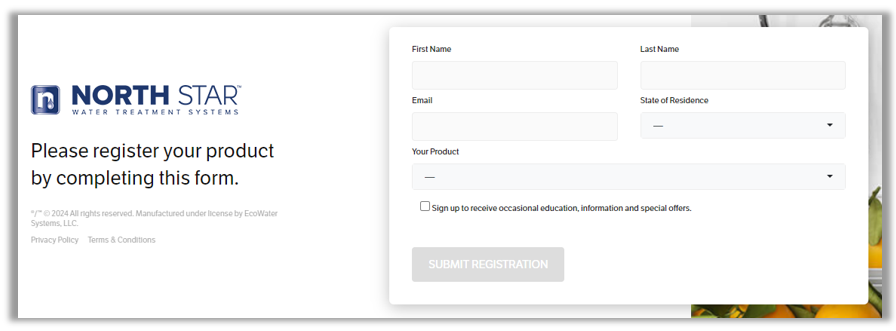 Register Your Product – North Star