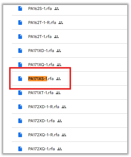 REVIT RFA Files – North Star