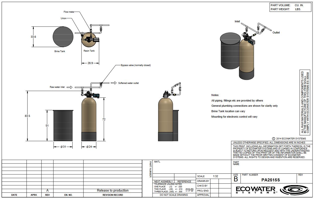 PA2515S - Intallation Drawing – North Star